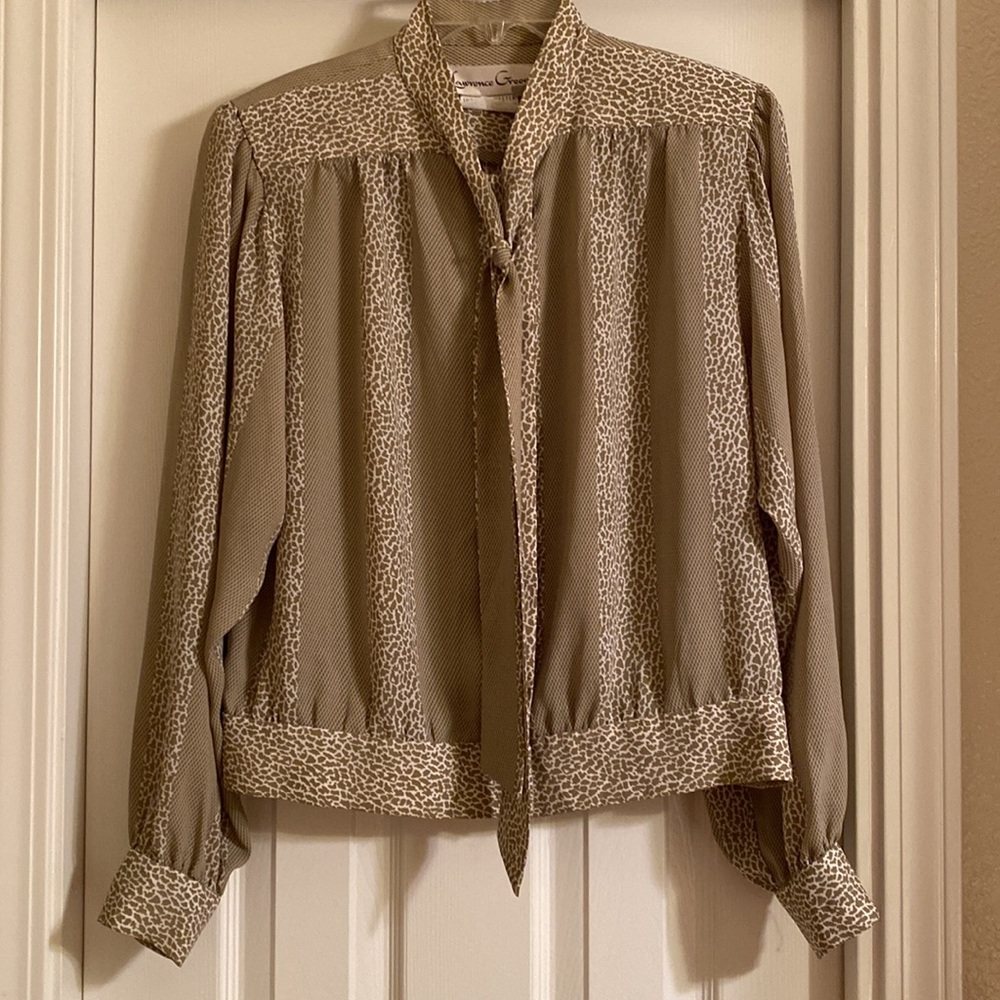 Vintage Lawrence Greer 2 Piece Animal Print Pleated S… - Gem